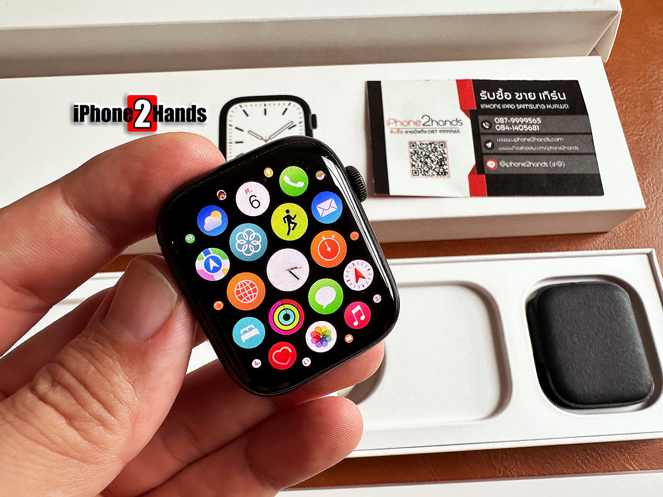 Apple Watch 7 สีดำ 45MM GPS เครื่องศูนย์ไทย อุปกรณ์ครบกล่อง มือสอง ราคา ...