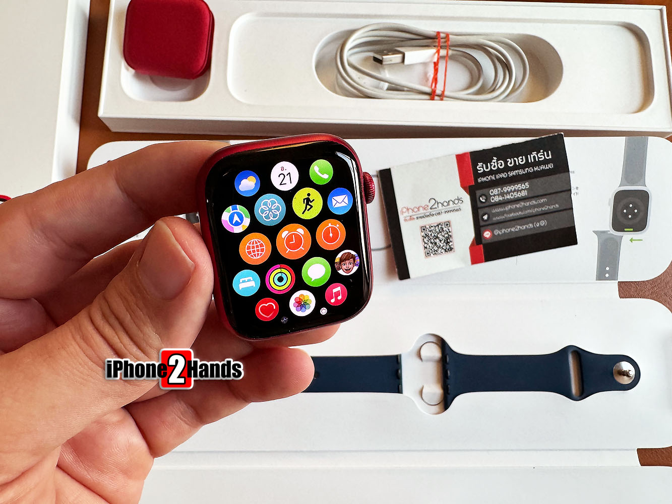 Apple Watch 7 สีแดง 45MM Cellular GPS เครื่องศูนย์ไทย ใส่ซิมได้ มือสอง ...